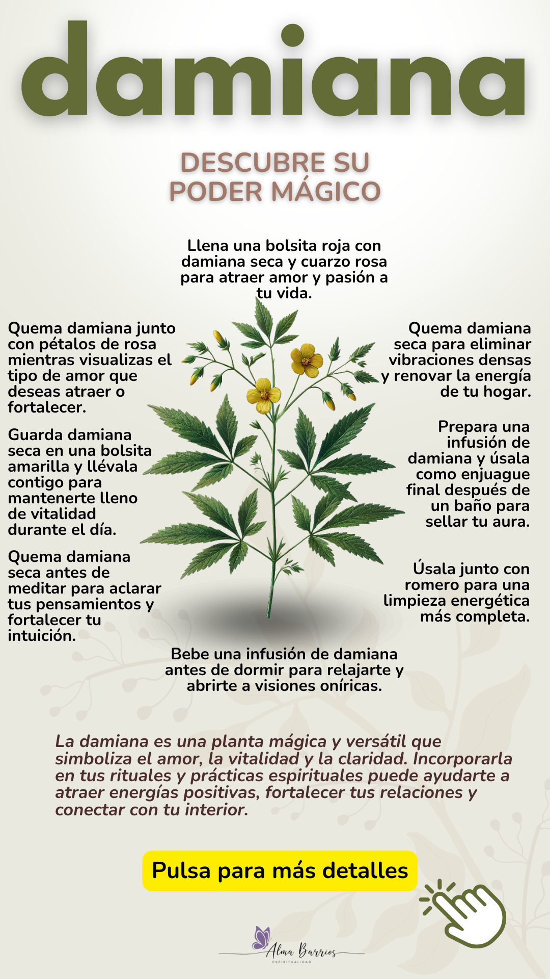 Propiedades y Usos Mágicos de la Damiana: Amor, Vitalidad y Conexión ...