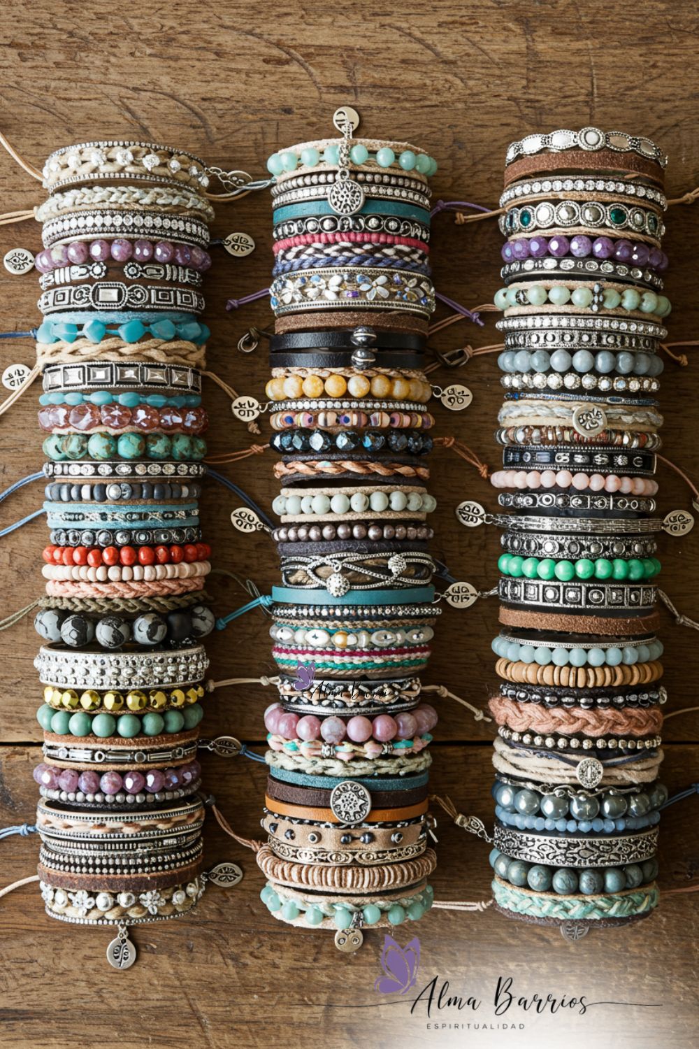 Mystical Boho Bracelet Stacks – Charm & Earthy Vibes