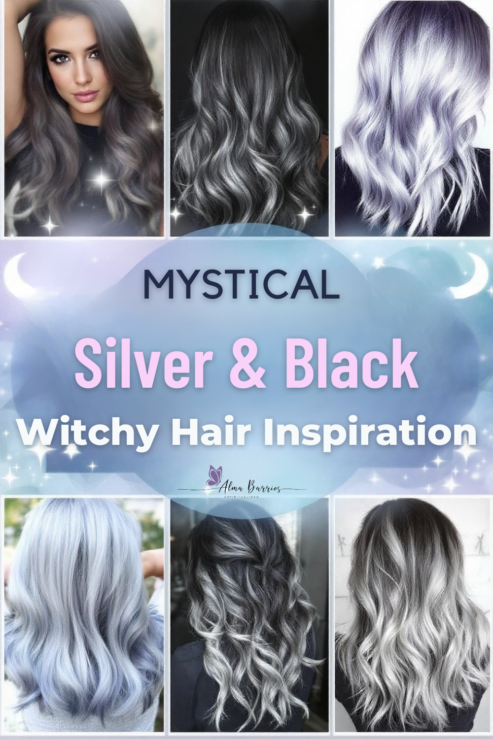 Mystical Silver & Black Witchy Hair Inspiration