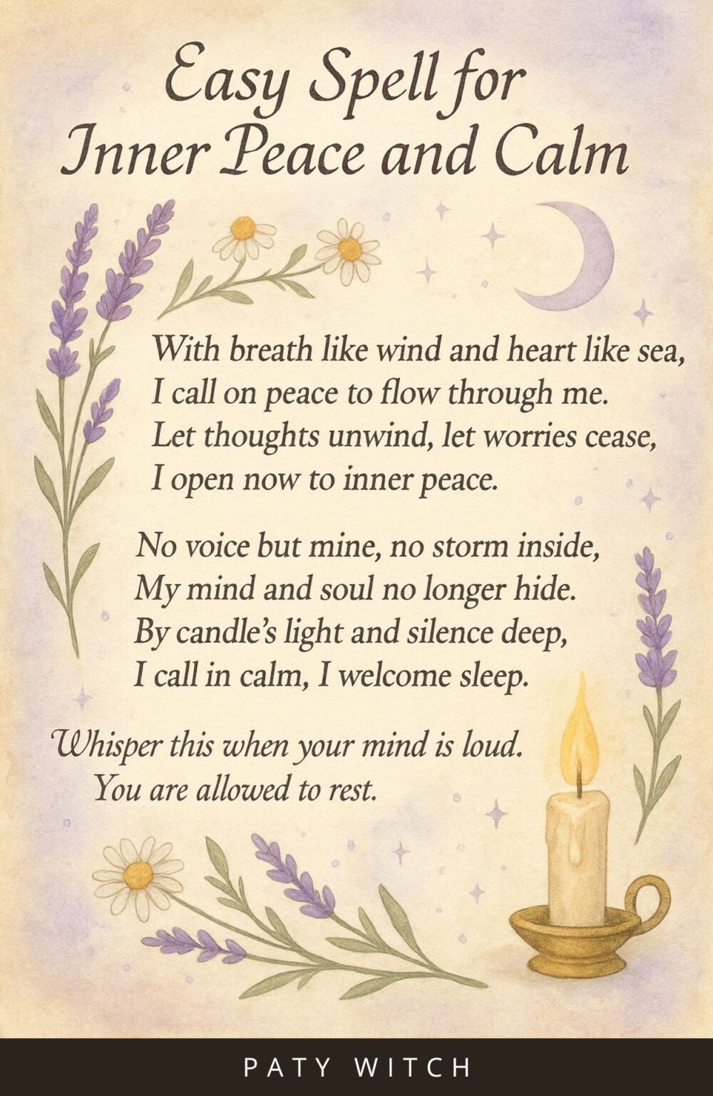 Easy Spell for Inner Peace and Calm