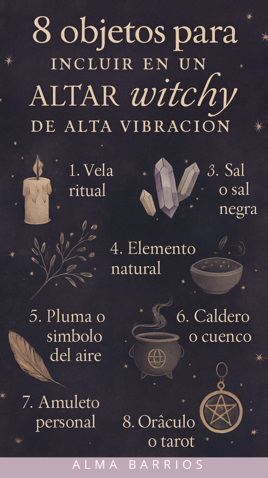 8 objetos para incluir en un altar witchy de alta vibración